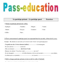 Participe présent - Participe passé - Exercices - Conjugaison : 4eme ...