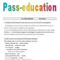 Déterminants - Exercices : 4eme Primaire - PDF à imprimer