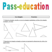 Triangles - Exercices - Géométrie : 5eme Primaire - PDF à imprimer