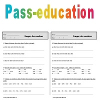 Ranger des nombres - Exercices de numération : 2eme Primaire - PDF à ...