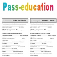Verbe avoir à l'imparfait - Exercices - Conjugaison : 2eme Primaire ...