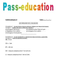 Mesures de longueurs - Examen Evaluation : 4eme, 5eme Primaire - PDF à ...