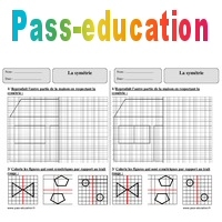 Symétrie - Exercices corrigés - Géométrie : 2eme Primaire - Cycle 2 ...