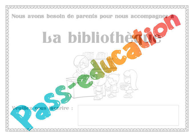Affiche accompagnement bibliothèque - Affichages pour la classe : 1ere ...