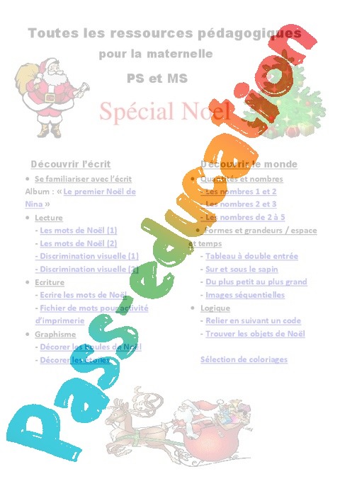 Noël - Dossier pédagogique - Toutes les ressources pour la maternelle ...