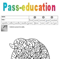 Coloriage codé - Pâques : 3eme Maternelle - Cycle Fondamental - PDF à ...