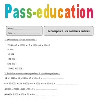 Décomposer les nombres entiers - Exercices corrigés - Numération ...