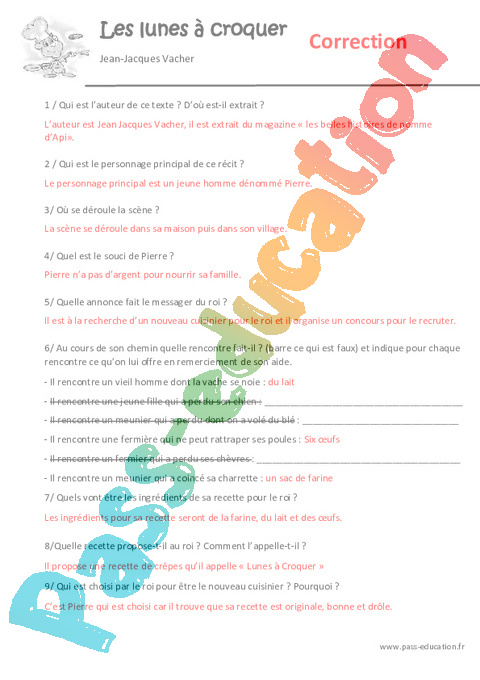 Des lunes à croquer - Chandeleur - lecture - Conte : 3eme, 4eme, 5eme ...