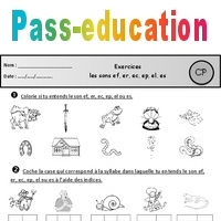 Exercices - Sons ef, er, ec, ep, el, es - Etude des sons : 1ere ...