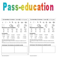 Son k - Fiches c, k, q, qu - Phonologie - Etude des sons : 1ere ...