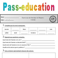 Exercices - Année : 1ere Primaire - Cycle 2 - PDF à imprimer