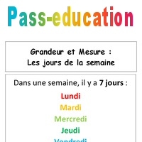 Jours de la semaine - Affiche pour la classe : 1ere Primaire - PDF à ...