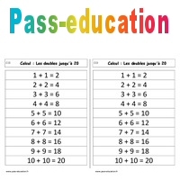 Doubles jusqu'à 20 - Cours, Leçon : 1ere Primaire - Cycle 2 - PDF à ...