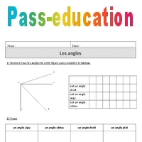 Angles - Exercices : 4eme Primaire - PDF à imprimer