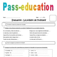 Présent - Examen Evaluation : 4eme Primaire - PDF à imprimer