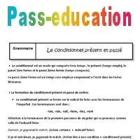 Conditionnel présent et passé - Cours : 1ere Secondaire - PDF à imprimer