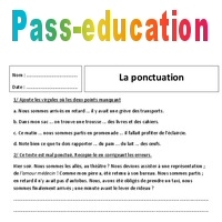 Ponctuation - Exercices - Virgule, point virgule, deux points, points ...