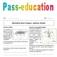 Sphères, boules - Exercices - Géométrie dans l’espace : 3eme Secondaire ...