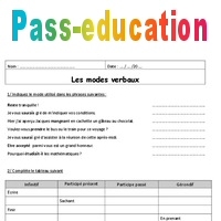 Modes verbaux - Exercices corrigés : 3eme Secondaire - Cycle 4 - PDF à ...