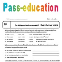 Voix passive au prétérit - Exercices pour la sur le passive preterit ...