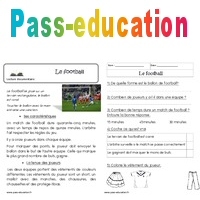 Le football - Lecture documentaire : 1ere Primaire - PDF à imprimer