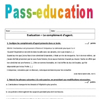 Complément d’agent - Examen Contrôle avec le corrigé : 1ere Secondaire ...
