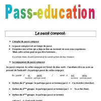 Passé composé - Cours, Leçon : 3eme Primaire - Cycle 2 - PDF à imprimer