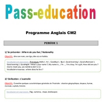 Programmation annuelle en anglais dont 2 séquences à télécharger - My English Pass : 5eme ...