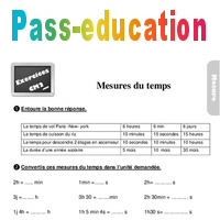 Mesures du temps - Exercices, révisions : 5eme Primaire - PDF à imprimer
