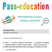 Homophones ou/où, on/ont, son/sont - Séance découverte à manipuler ...