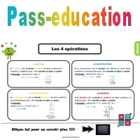 les 4 opérations - Cours, Leçon : 3eme Primaire - Cycle 2 - PDF à imprimer