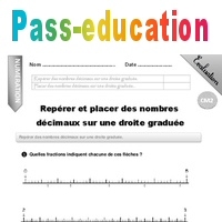 Repérer et placer des nombres décimaux sur une droite graduée - Examen ...