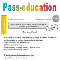 Prédicat - Exercices avec correction : 5eme Primaire - Cycle 3 - PDF à ...