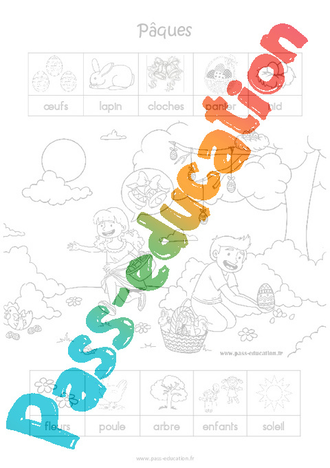 Scène et vocabulaire sur le thème pâques : 2eme Maternelle - Cycle ...
