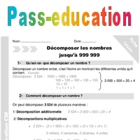 Décomposer les nombres jusqu’à 999 999 - Cours, Leçon : 5eme Primaire ...