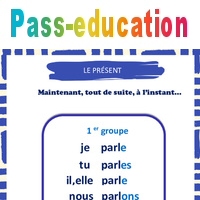 Présent des verbes du 1er groupe - Affiche de classe : 1ere, 2eme ...