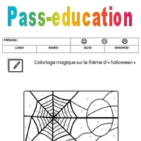 Coloriage magique d'Halloween : 3eme Maternelle - Cycle Fondamental ...