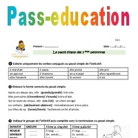 Passé simple des 3 èmes personnes - Exercices avec correction : 4eme ...