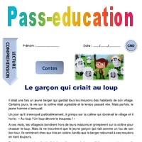 Le garçon qui criait au loup - Lecture compréhension - Contes : 5eme ...