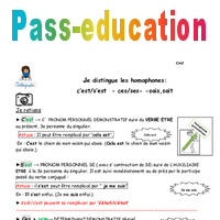 Comment distinguer les homophones- Fiches c’est/s’est - ces/ses - sais ...