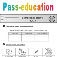 Les accents é, è, ê - Exercices - Cycle 2 - PDF à imprimer