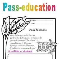 Anne la banane - 1 histoire 1 problème : 1ere Primaire - PDF à imprimer