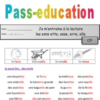 Sons ette, erre, esse, elle - Je m’entraine à la lecture : 1ere ...