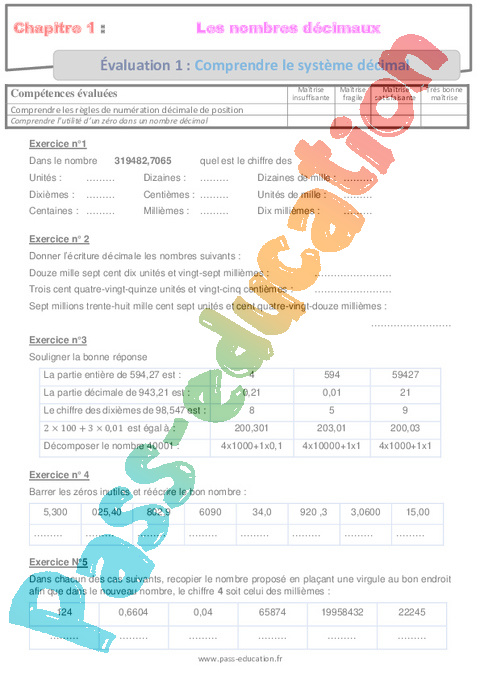 Comprendre le système décimal - Séquence complète sur les nombres ...