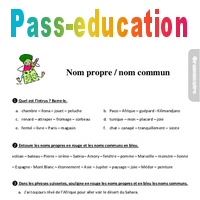 Le nom - Fiches nom commun / nom propre - Étude de la langue ...