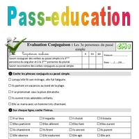 Les 3e personnes du passé simple - Examen Evaluation- Fiches QCM - Quiz ...