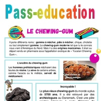 Le chewing - gum - Lecture documentaire : 2eme, 3eme Primaire - PDF à imprimer