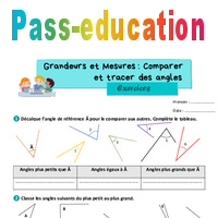 Comparer et tracer des angles - Exercices de grandeurs et mesures ...