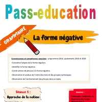 La forme négative - Fiche de préparation : 3eme, 4eme Primaire - PDF à ...