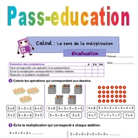 Le sens de la multiplication - Évaluation de calcul : 3eme Primaire ...